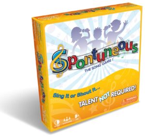 spontuneous - the song game - sing it or shout it - talent not required - family party board game…