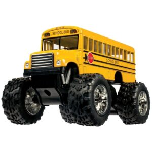 rhode island novelty 5 inch die-cast metal school bus big wheel monster truck one school bus