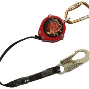 Miller by Honeywell Scorpion 9-Foot Personal Fall Limiter with Twist-Lock Carabiner & Locking Snap Hook, 310 lb. Capacity (PFL-2-Z7/9FT), Red