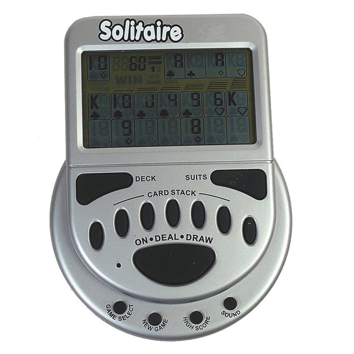 John Hansen CS3010 Mega Screen Solitaire Handheld Electronic Game, Blue