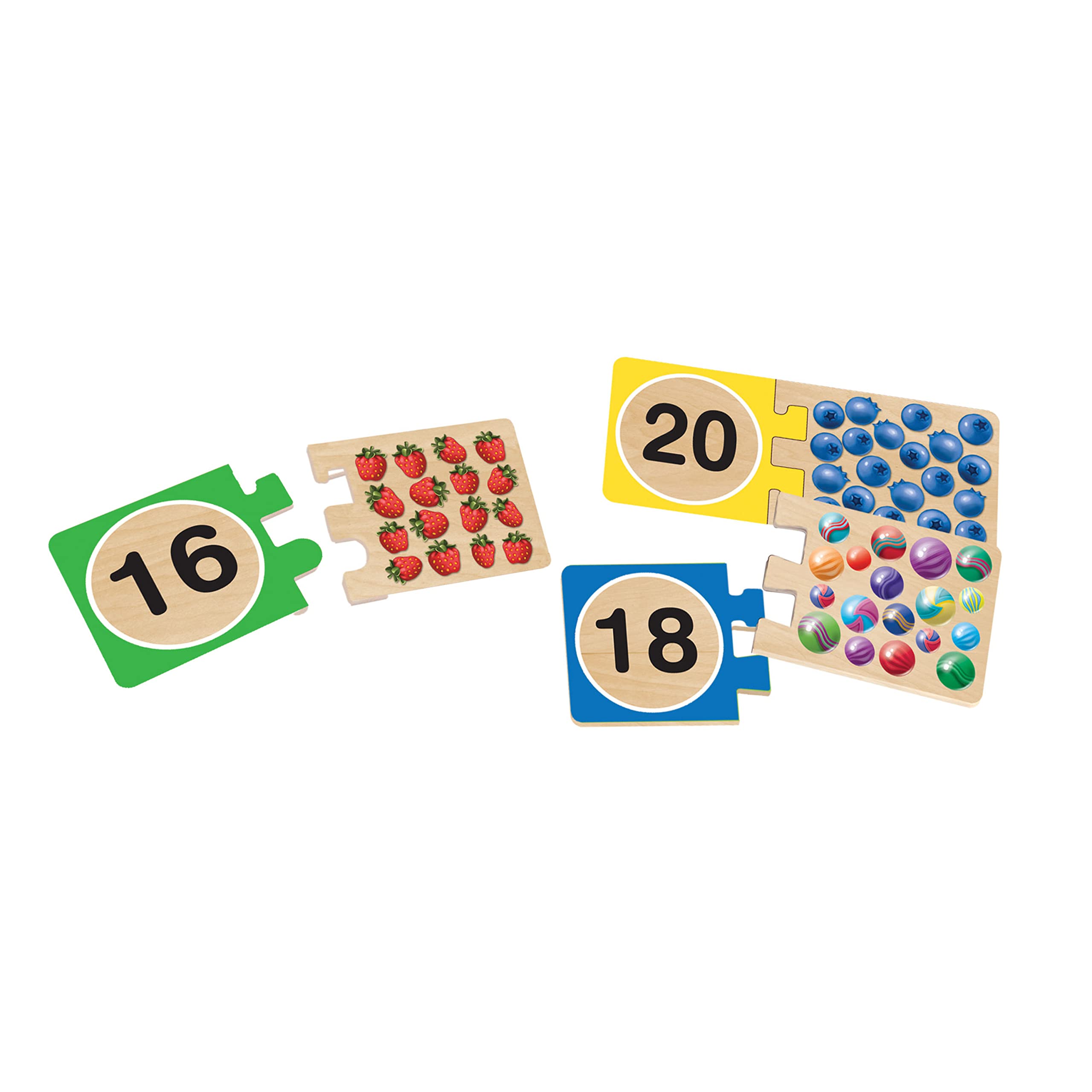 Melissa & Doug Self-Correcting Wooden Number Puzzles With Storage Box (40 pcs)