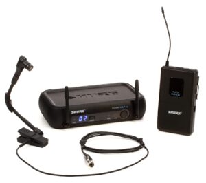 shure pgxd14/beta98h-x8 digital instrument wireless system with beta98h/c clip-on microphone, black