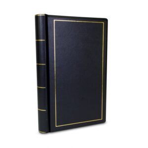 wilson jones corporate minute book, letter size 8.5 x 11 inches, 125 pages/250 sides, black (w0395-11)