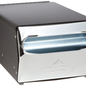 Georgia-Pacific Dixie Countertop Full-Fold Napkin Dispenser by PRO , Chrome, 51202, Holds 225 Napkins, 7.880" W x 11.500" D x 5.880" H,Black & Chrome