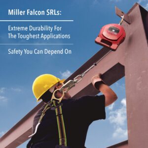 Miller by Honeywell Falcon 20-Foot Self-Retracting Galvanized Wire Lifeline with Swivel/Carabiner & Swivel/Snap Hook (MP20G-Z7/20FT)