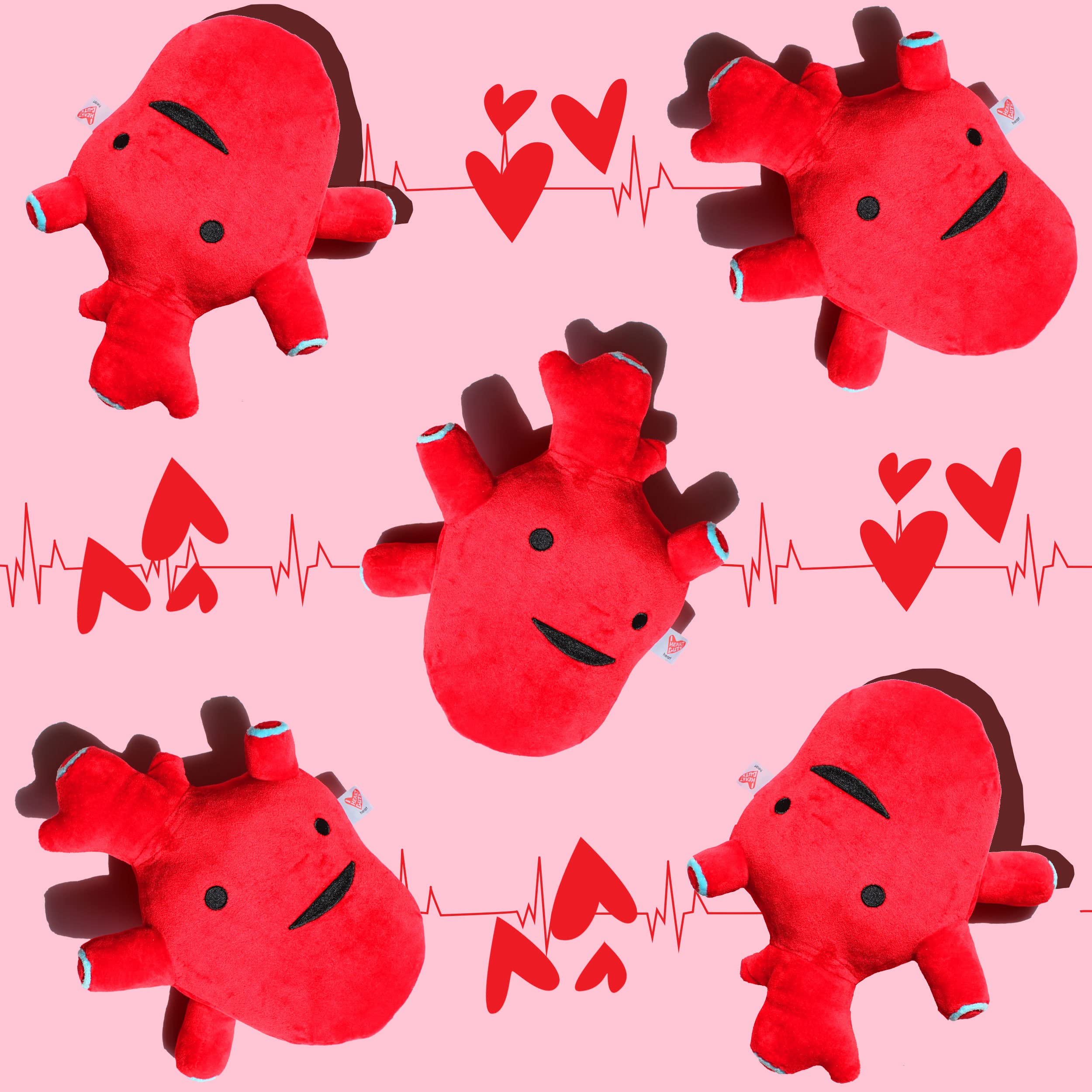 I Heart Guts Heart Plush - I Got The Beat! - 10" Stuffed Heart Plushie for Open Heart Surgery Gifts - Educational Cardiologist Gifts for Med Students, Science Teachers & Cardiac Nurses