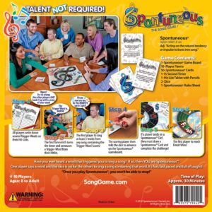 Spontuneous - The Song Game - Sing It or Shout It - Talent NOT Required - Family Party Board Game…