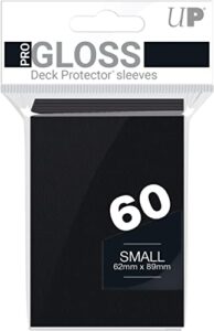 ultra pro card supplies deck protector sleeves, black, 60 count