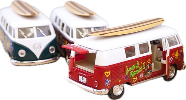 Schylling Die-Cast 62ft Vw Bus and Surfboard DCVS