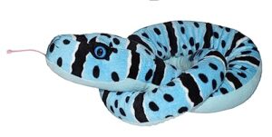 wild republic snake plush, stuffed animal, plush toy, gifts for kids, blue rock rattlesnake, 54 inches