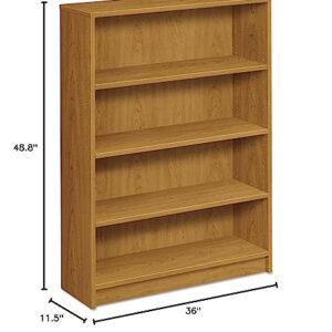 HON 1874C 1870 Series Bookcase, Four Shelf, 36w x 11 1/2d x 48 3/4h, Harvest