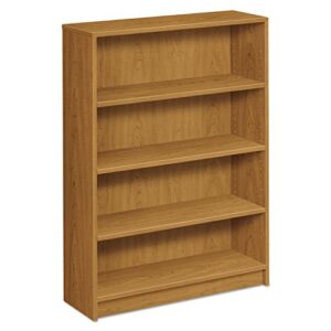 hon 1874c 1870 series bookcase, four shelf, 36w x 11 1/2d x 48 3/4h, harvest