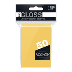 ultra pro standard pro-matte deck protectors (for magic & pokemon) - yellow (50 ct.)