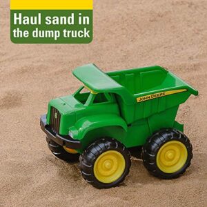 John Deere Vehicle Set - Includes Dump Truck Toy and Tractor Toy with Loader - Kids Outdoor Toys - Kids Construction Toys and Sandbox Toys - 6 Inches - 2 Count - Ages 18 Months and Up