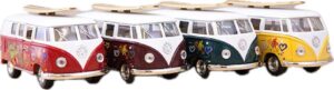 schylling die-cast 62ft vw bus and surfboard dcvs