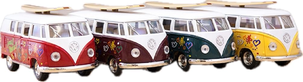 Schylling Die-Cast 62ft Vw Bus and Surfboard DCVS