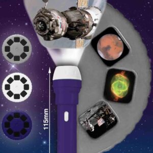 Brainstorm Toys: Space Torch and Projector, Creates Clear, Precise Images up to One Metre Wide, Fun Project Doubles as Handy Torch Flashlight, STEM, For Ages 3 and up