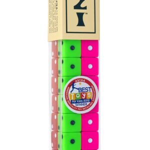 TENZI Dice Party Game - A Fun, Fast Frenzy for The Whole Family - 4 Sets of 10 Colored Dice with Storage Tube - Colors May Vary