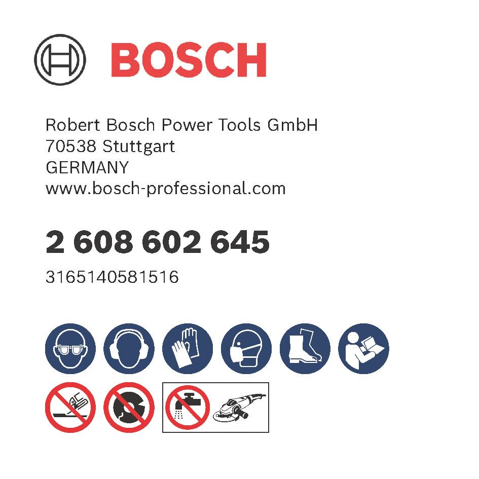 Bosch 2608602645 Diamond Cutting Disc Best for Stone, 230mm Ø, 22.23mm x 2.4mm x 15mm, Silver/Grey