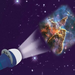 Brainstorm Toys: Space Torch and Projector, Creates Clear, Precise Images up to One Metre Wide, Fun Project Doubles as Handy Torch Flashlight, STEM, For Ages 3 and up