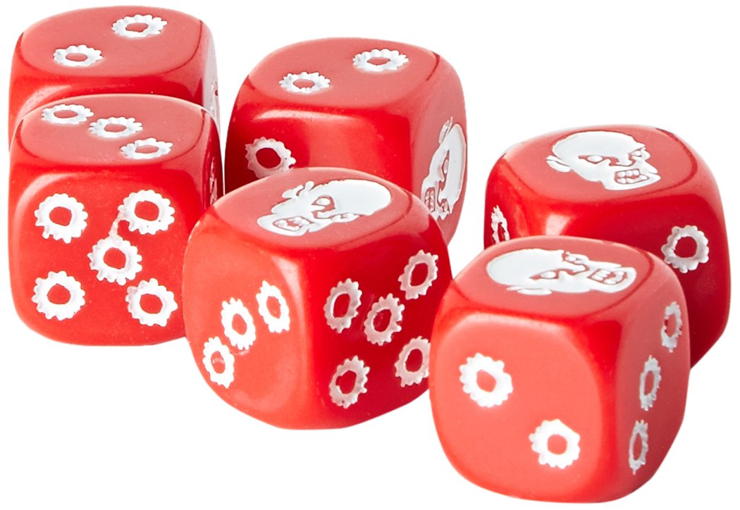 Zombicide Red Special DICE - Add Flair to Your Games and Roll in Style! Cooperative Strategy Game with Tabletop Miniatures, Ages 14+, 1-6 Players, 1 Hour Playtime, Made by CMON