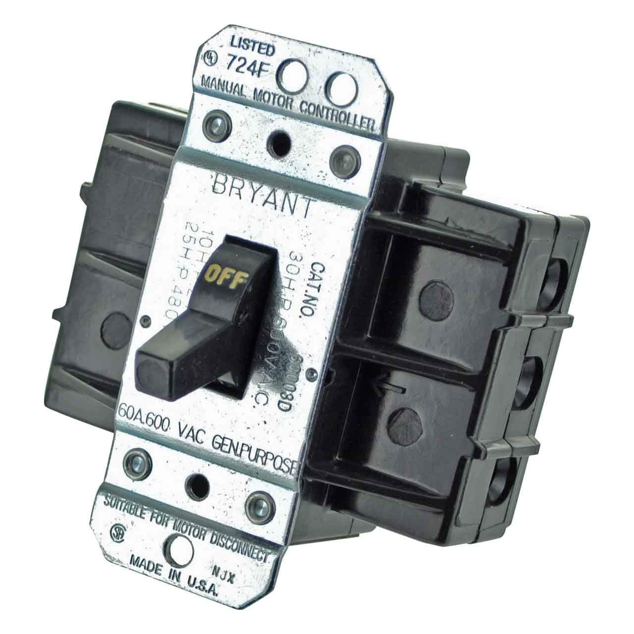 Miller 045835 Switch, Tgl 3Pst 60A 600Vac Scr Term