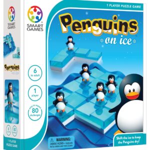 SmartGames Penguins on Ice - A Sliding Cognitive Skill-Building Puzzle Game for Ages 6 - Adult