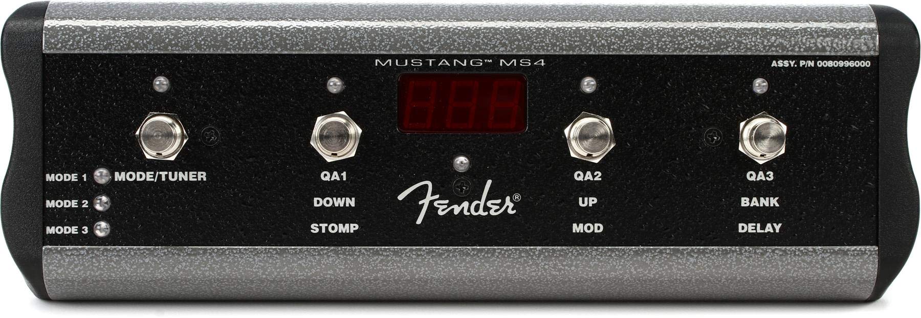 Fender 4-Button Amplifier Footswitch for Mode/Tuner, Bank, Delay with 1/4-Inch Jack