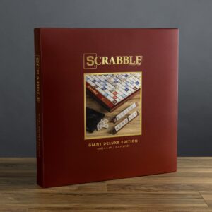 WS Game Company Scrabble Giant Deluxe Edition with Rotating Wooden Board