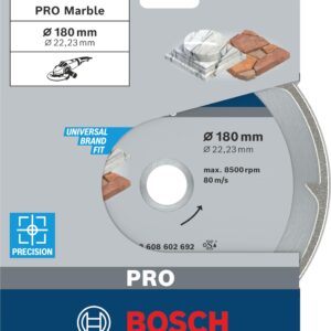 Bosch 2608602692 Diamond Cutting Disc Best for Marble, 180mm Ø, 22.23mm x 2.2mm x 3mm