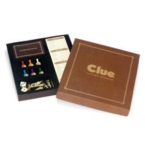 WS Game Company Clue Luxury Edition Board Game with Wood Cabinet