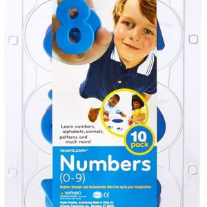 READY 2 LEARN Giant Stampers - Numbers 0-9 - Set of 10 - Easy to Hold Foam Stamps for Kids - Arts and Crafts Stamps for Displays, Posters, Signs and DIY Projects