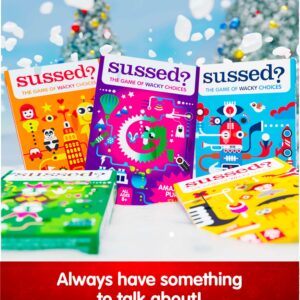 SUSSED The Wacky ‘What Would You Do?’ Social Card Game - Kids Stocking Stuffer & Family Travel Game - Fun & Easy to Play - All Ages 6 and Up - Hello Yellow Deck