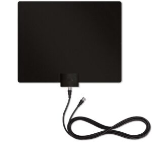 mohu leaf 30 indoor tv antenna, 40 mile-range, uhf/vhf multi-directional, original paper-thin, 10 ft. detachable coaxial cable, reversible, paintable, 4k-ready hdtv, mh-110583