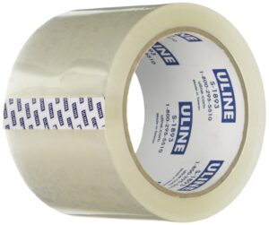 uline packing tape, 3" x 55 yd, 2.6 mil crystal clear tape by (s-1893-4) pack of 4