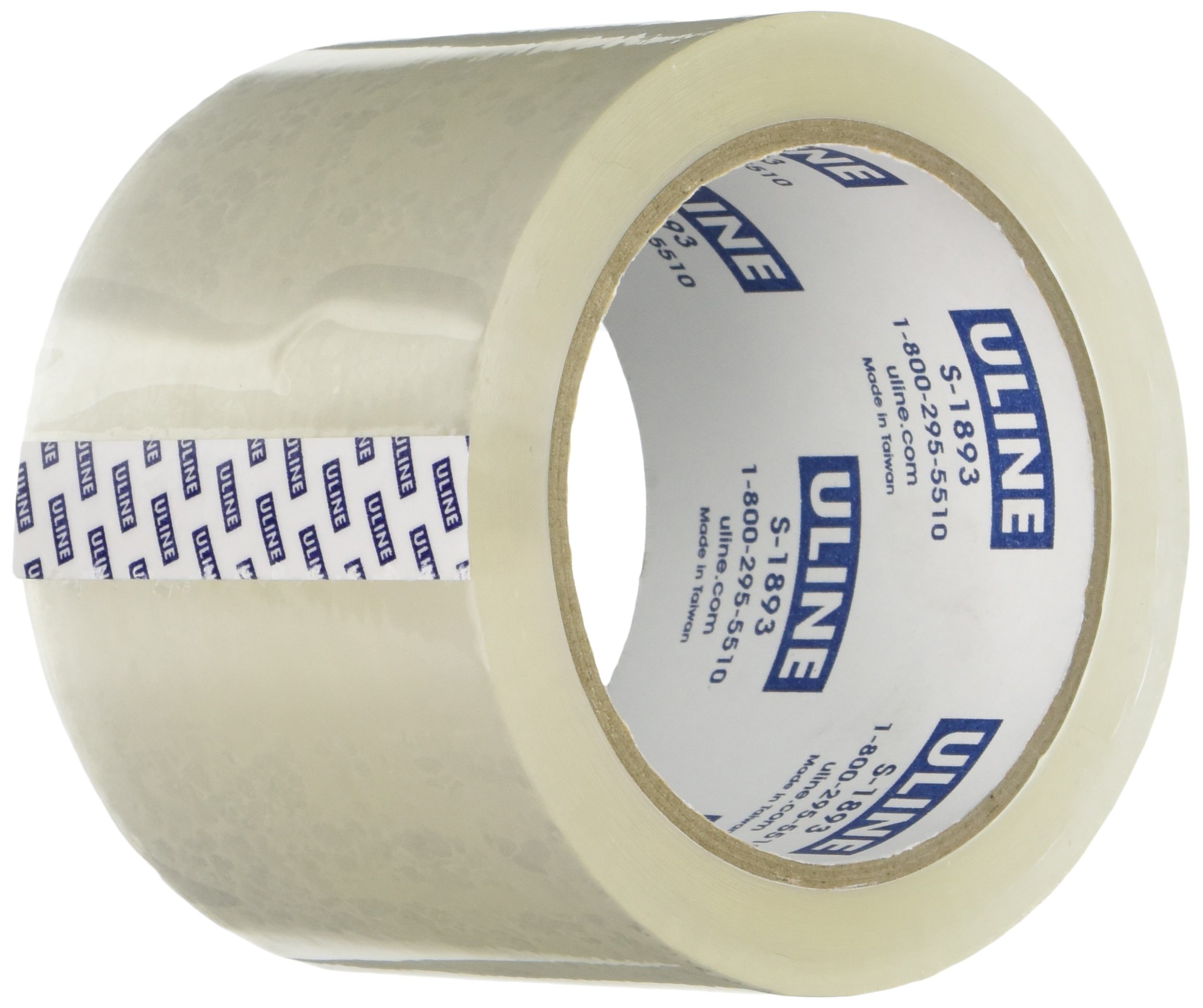 Uline Packing Tape, 3" x 55 Yd, 2.6 mil Crystal Clear Tape By (S-1893-4) Pack of 4