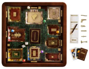 ws game company clue luxury edition board game with wood cabinet