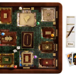 WS Game Company Clue Luxury Edition Board Game with Wood Cabinet