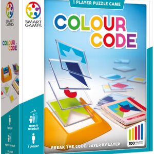 SmartGames Color Code Cognitive Skill-Building Puzzle Game Featuring 100 Challenges for Ages 5 - Adult