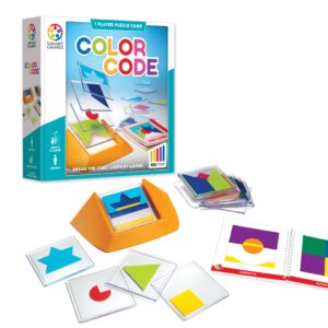 smartgames color code cognitive skill-building puzzle game featuring 100 challenges for ages 5 - adult