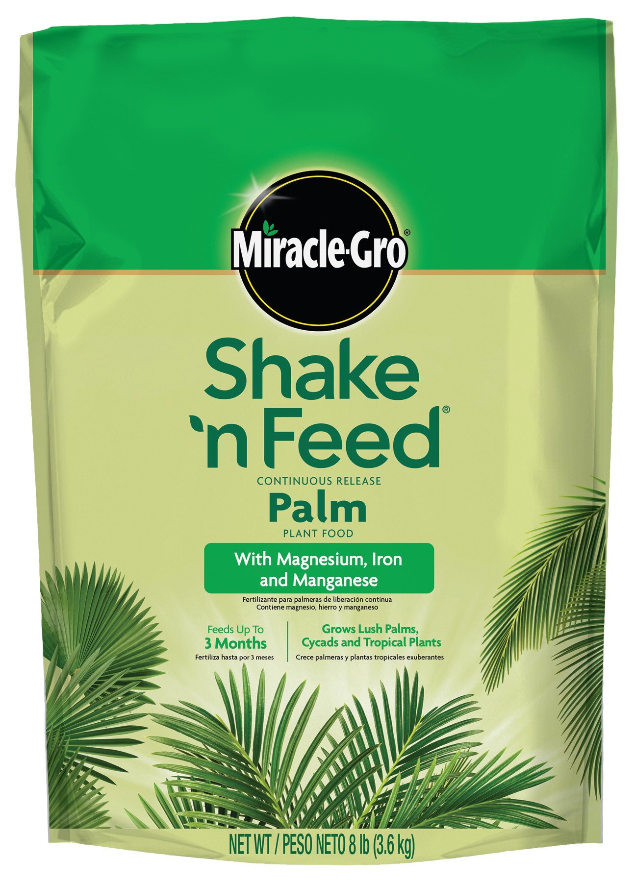 Miracle-Gro Shake 'n Feed Continuous Release Palm Plant Food, 8-Pound (Slow Release Plant Fertilizer)