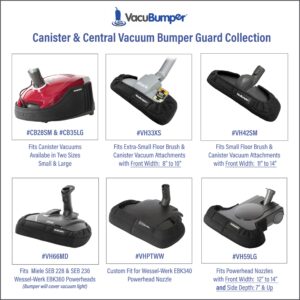 VacuBumper - Bumper Guard for Canister Vacuums - Available in 2 Sizes - Important: Measure Canister - Size Small fits Length 35" to 40" (Item #CB28SM)