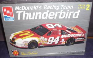 #8402 amt/ertl bill elliott #94 mcdonalds racing team thunderbird 1/25 scale plastic model kit,needs assembly