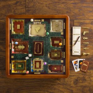 WS Game Company Clue Luxury Edition Board Game with Wood Cabinet