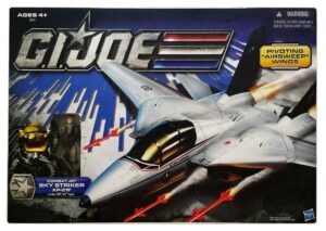 hasbro g.i. joe 30th anniversary combat jet sky striker xp-21f with captain ace action figure