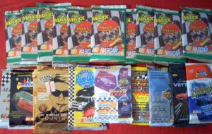 20 original unopened packs of racing nascar cards (1991-1996) - look for dale earnhardt. jimmy johnson. mark martin. labonte and jeff gordon cards, special inserts, and more!! (packs are fun to open)