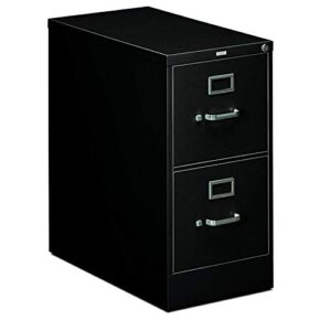 hon 310 series vertical 2 drawer letter file cabinet in black