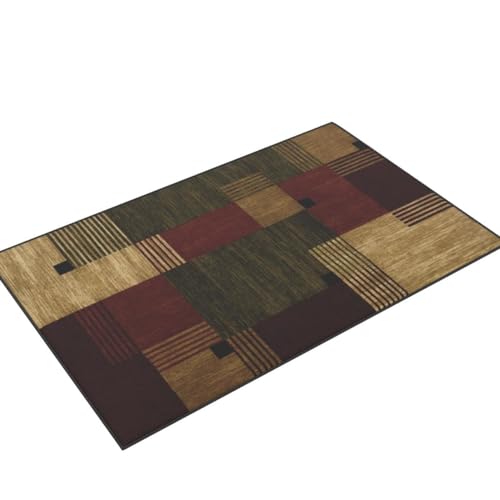 Mohawk Home Alliance Modern Geometric 5' x 8' Area Rug - Red - Perfect for Living Room, Dining Room, Office