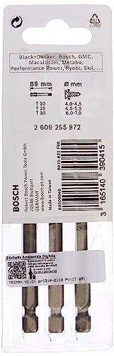 Bosch 2609255972 89mm Torx Screwdriver Bit Set with Standard Quality (3 Pieces)