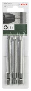 bosch 2609255966 89mm screwdriver bit set with standard quality (3 pieces)